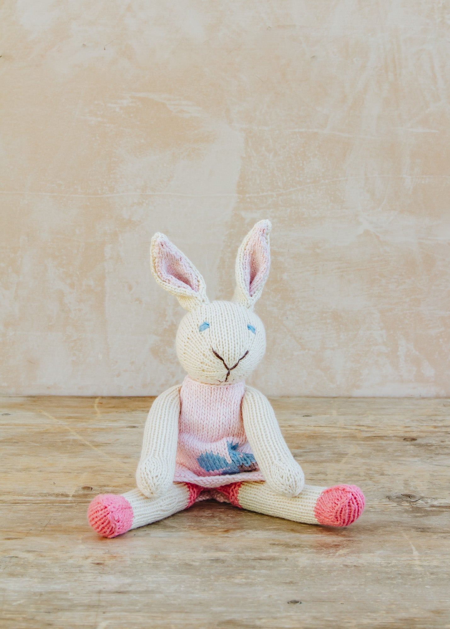 Knitted Rabbit in Pink Dress – Burford Garden Co.