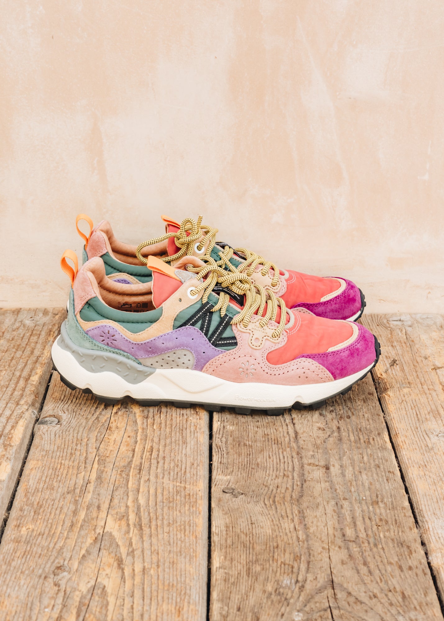 Women's Yamano 3 Suede and Nylon Sneakers in Burgundy, Fuschia and Cip ...