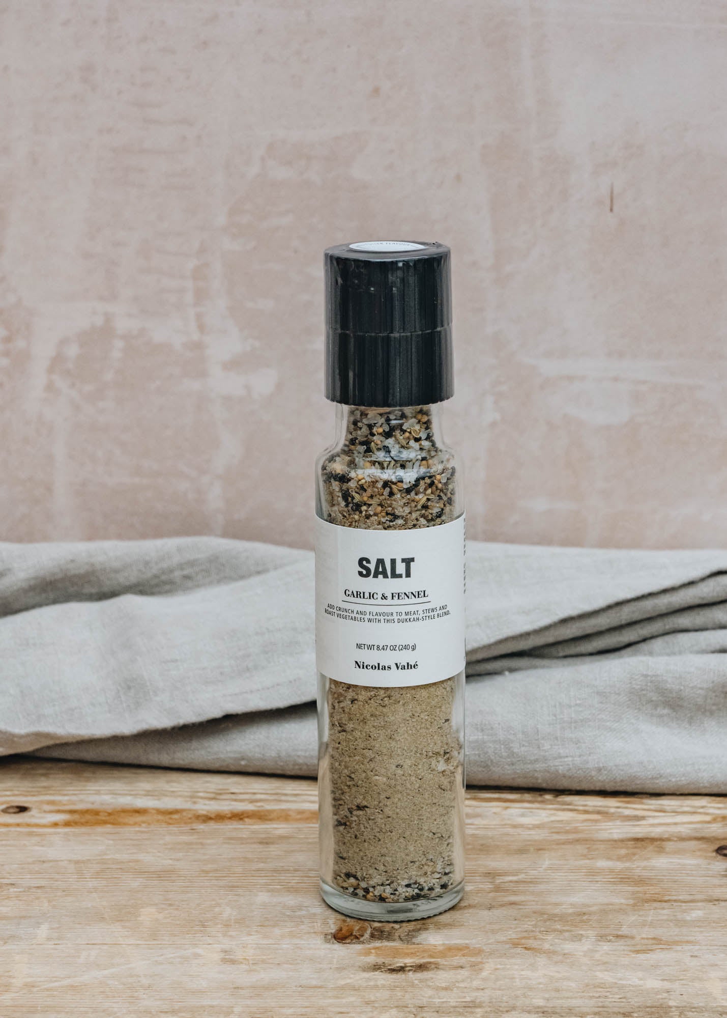 Nicolas Vahé Salt with Garlic and Fennel in Spice Mill | Burford Garden Co.