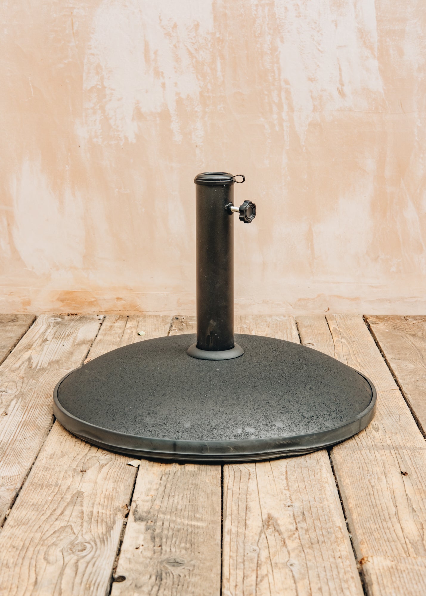 Piemonte Black Concrete Parasol Base for Centre Pole Parasols, 25kg ...