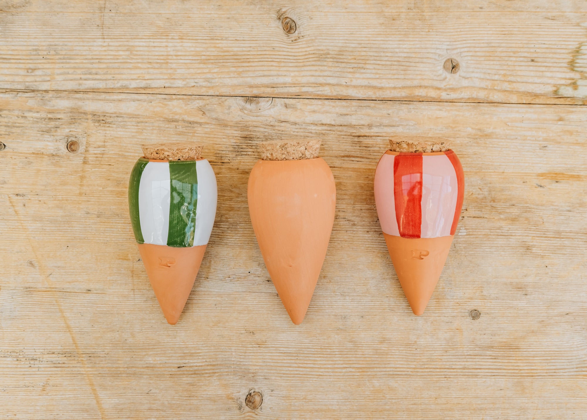 The Striped Mini Olla Trio – Burford Garden Co.