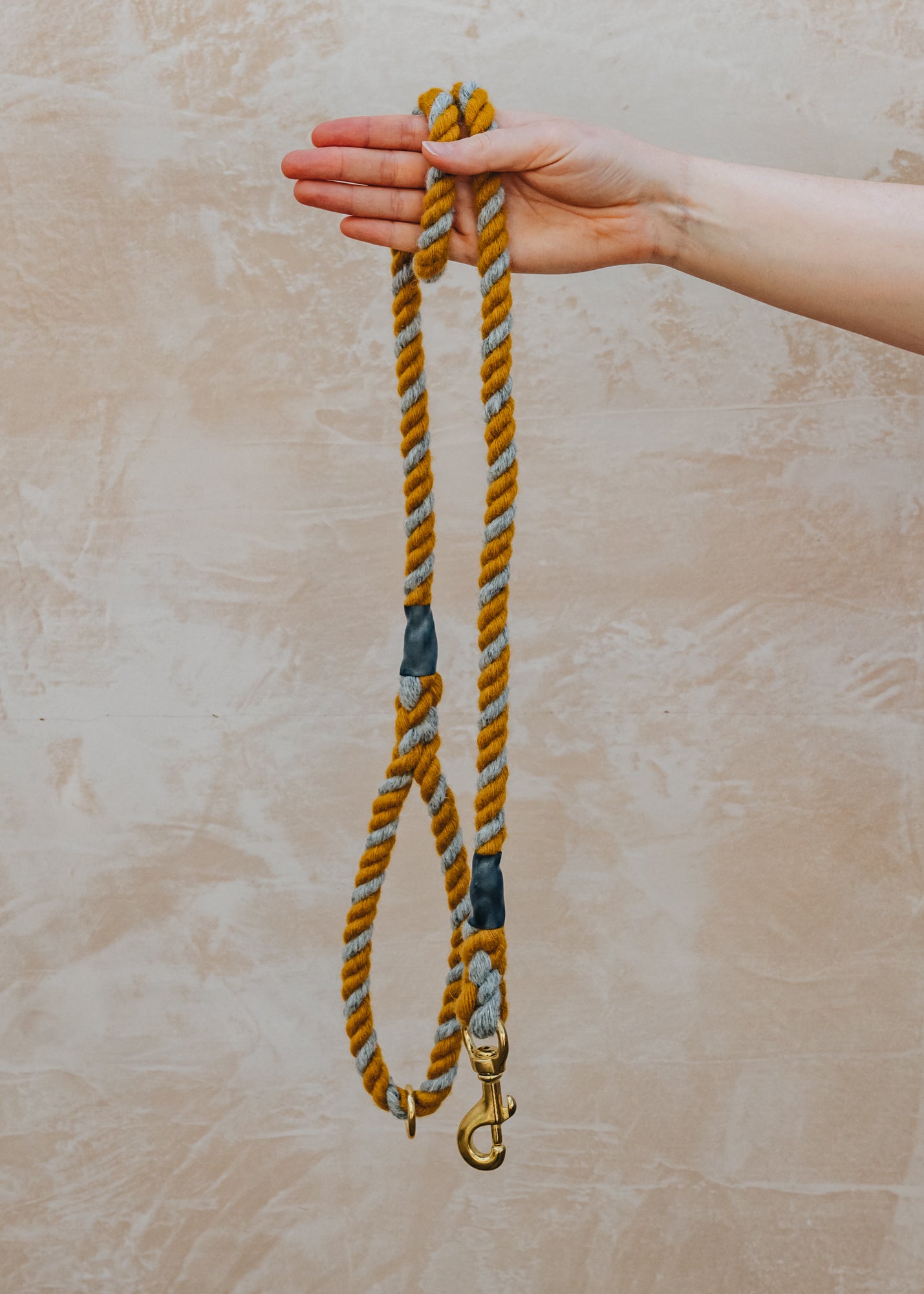 Wool Rope Lead in Mustard and Silver Grey – Burford Garden Co.