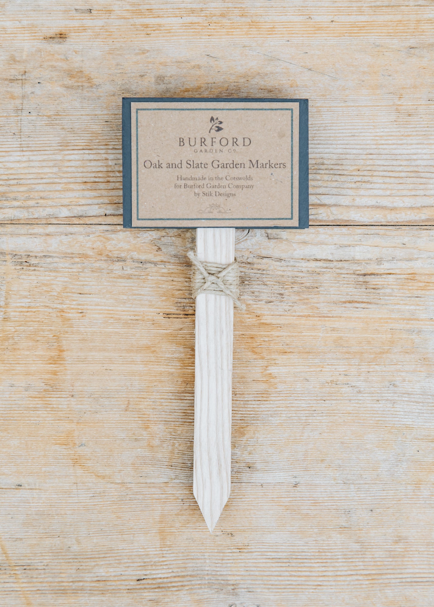 Large Slate Plant Markers on Oak Sticks, pack of three – Burford Garden Co.