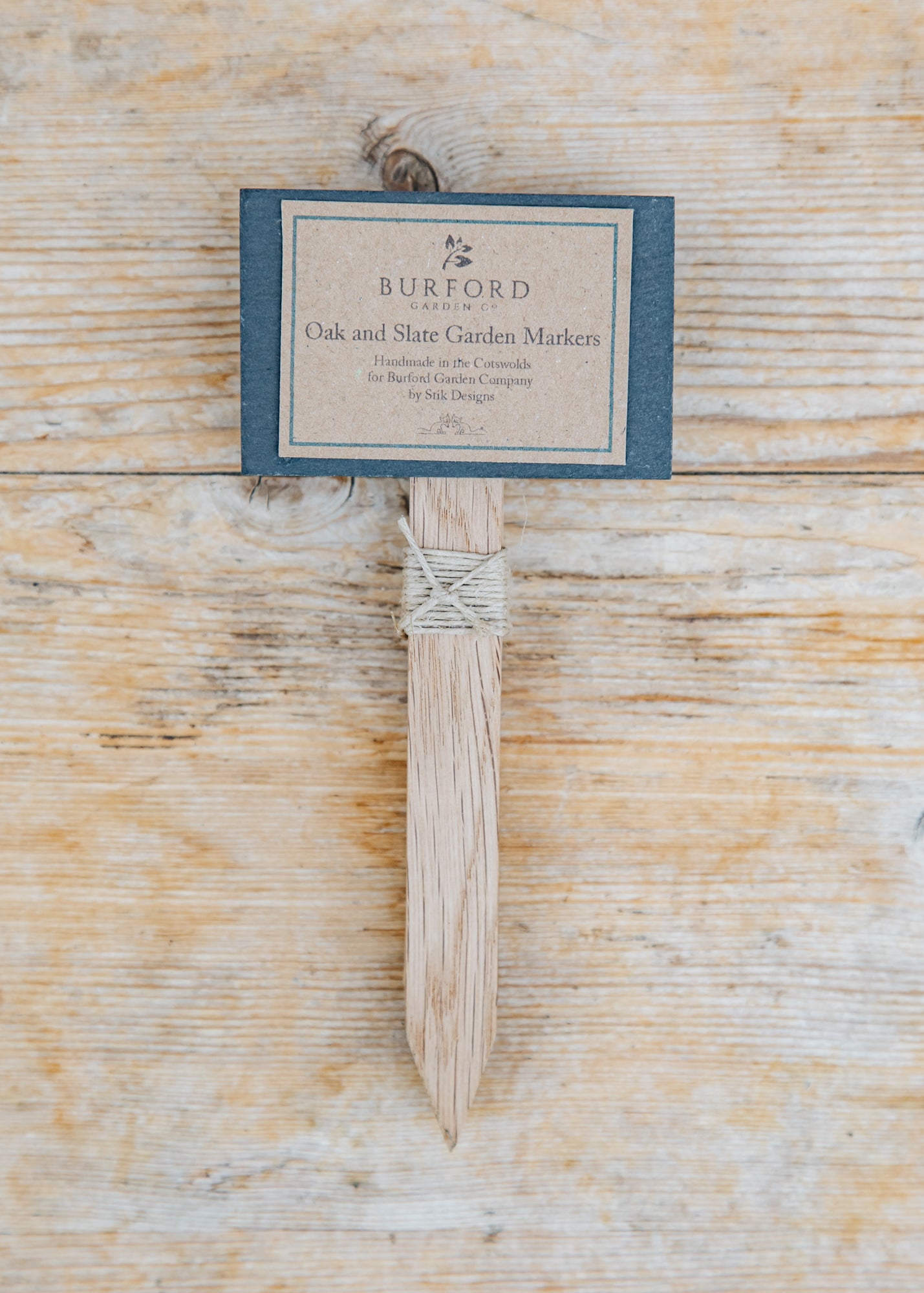 Small Slate Plant Markers on Oak Stake, pack of three – Burford Garden Co.