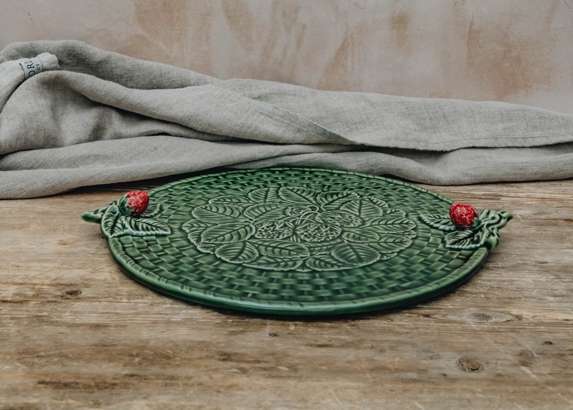 Bordallo Pinheiro Strawberry Cheese Tray | Burford Garden Co.