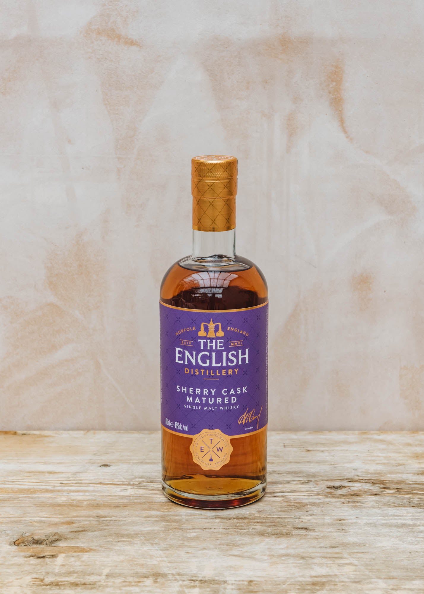 The English Distillery Sherry Cask Matured Single Malt Whisky, 70cl ...