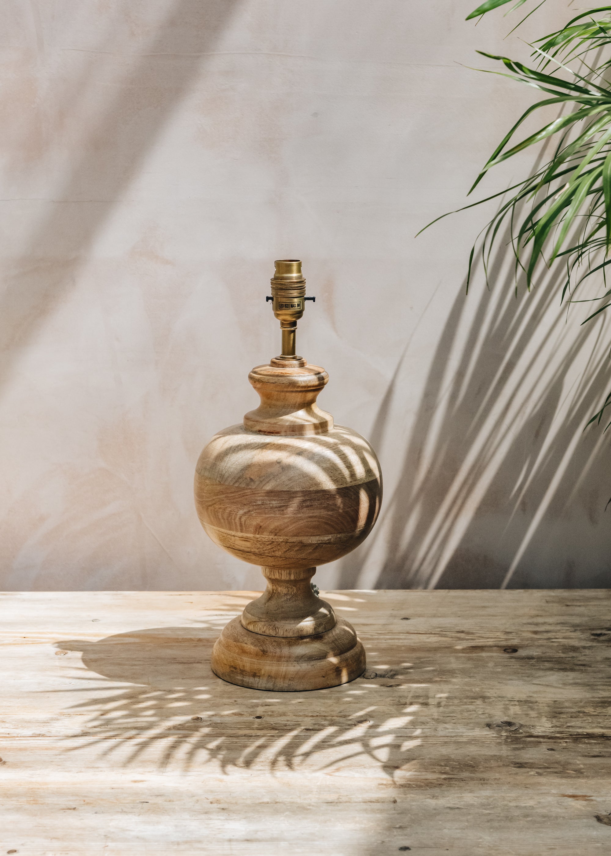 Venus Table Lamp in Natural Wood – Burford Garden Co.