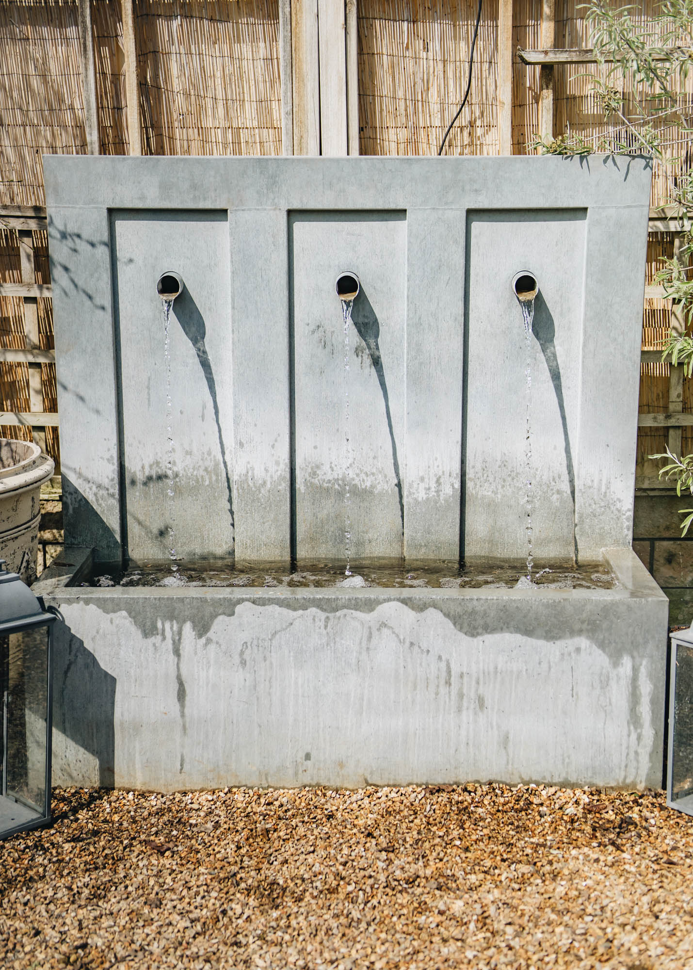 Enzo Square Zinc Water Feature | Water Features | Burford Garden Co.