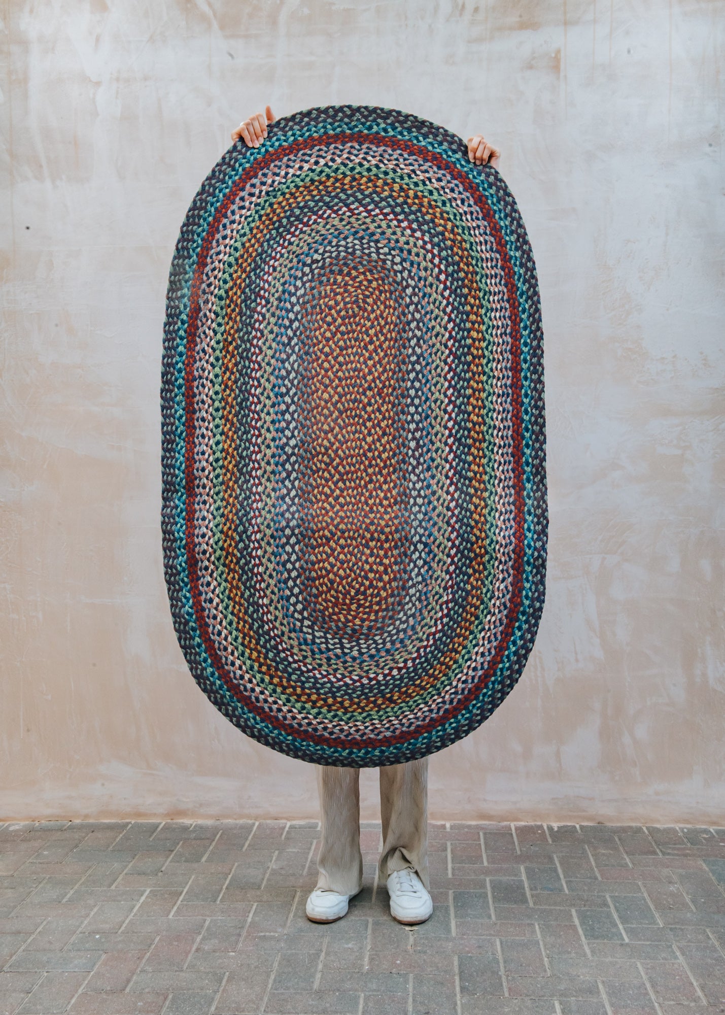 Blue Carnival Oval Rugs | Soft Furnishings | Burford Garden Co.