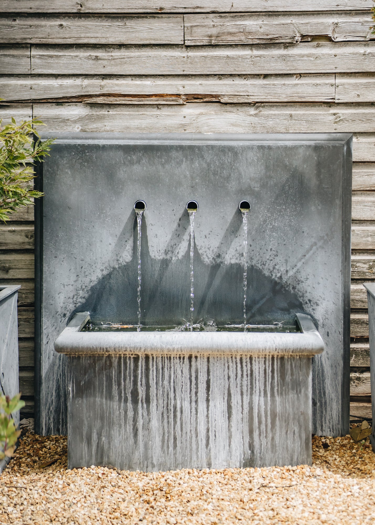 Trento Square Zinc Water Feature | Water Features | Burford Garden ...